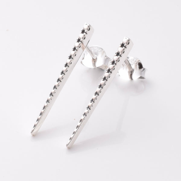 S897 - 925 silver bar stud earrings – Java Designs