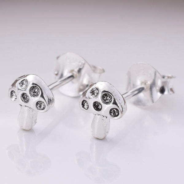 S715 - 925 Silver tiny toadstool stud earrings – Java Designs