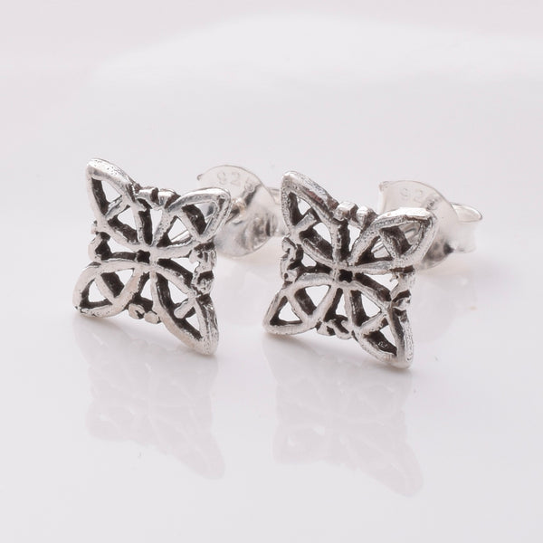 S908 - 925 silver witches knot stud earrings – Java Designs