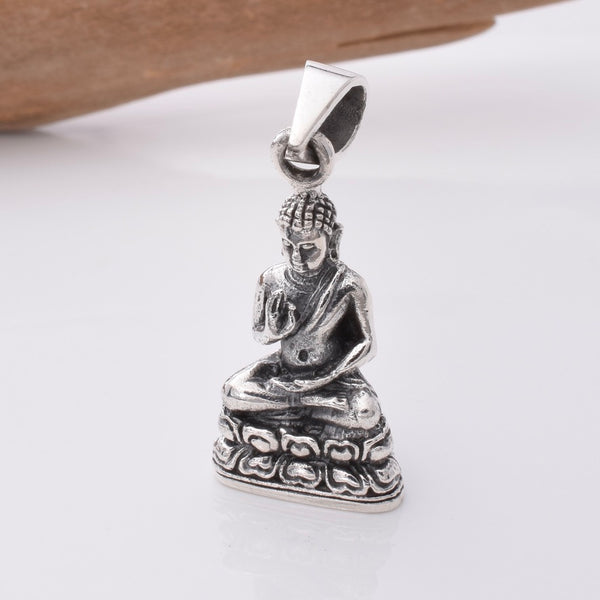 P939 - 925 Sitting buddha sterling silver pendant – Java Designs